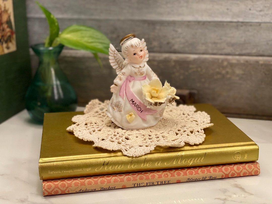 Vintage Birthday Angel Lefton March Angel Angel Figurine for March ...