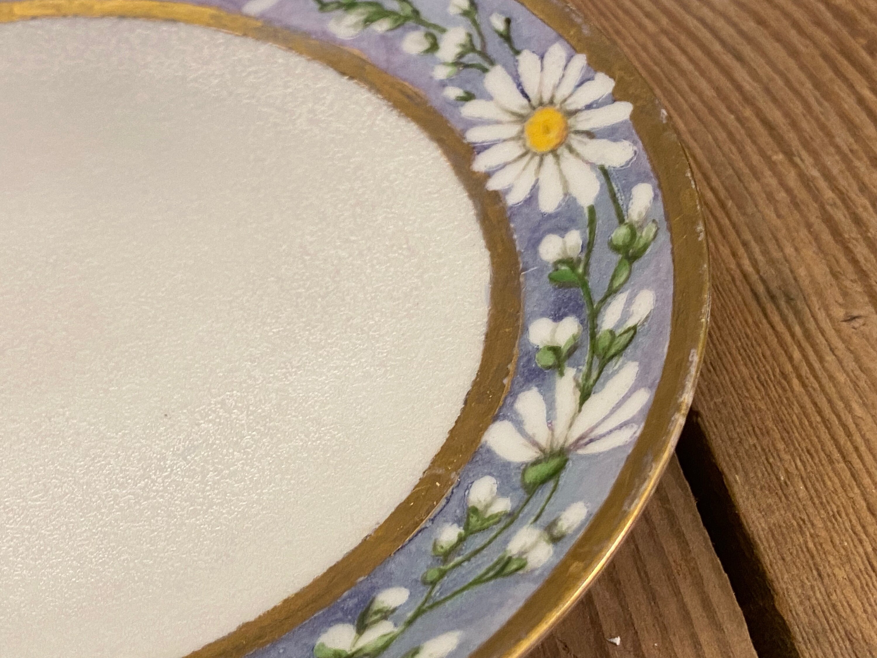 Hand Painted Daisy Porcelain Dish | Vintage Epaig Royal Finger Loop ...
