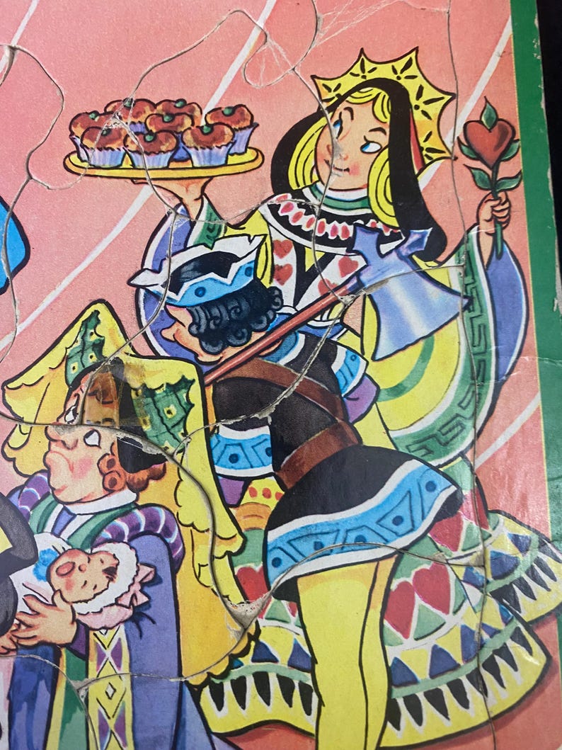 Alice in Wonderland Saalfield Vintage 1951 Frame Tray Puzzle HTF Rare ...