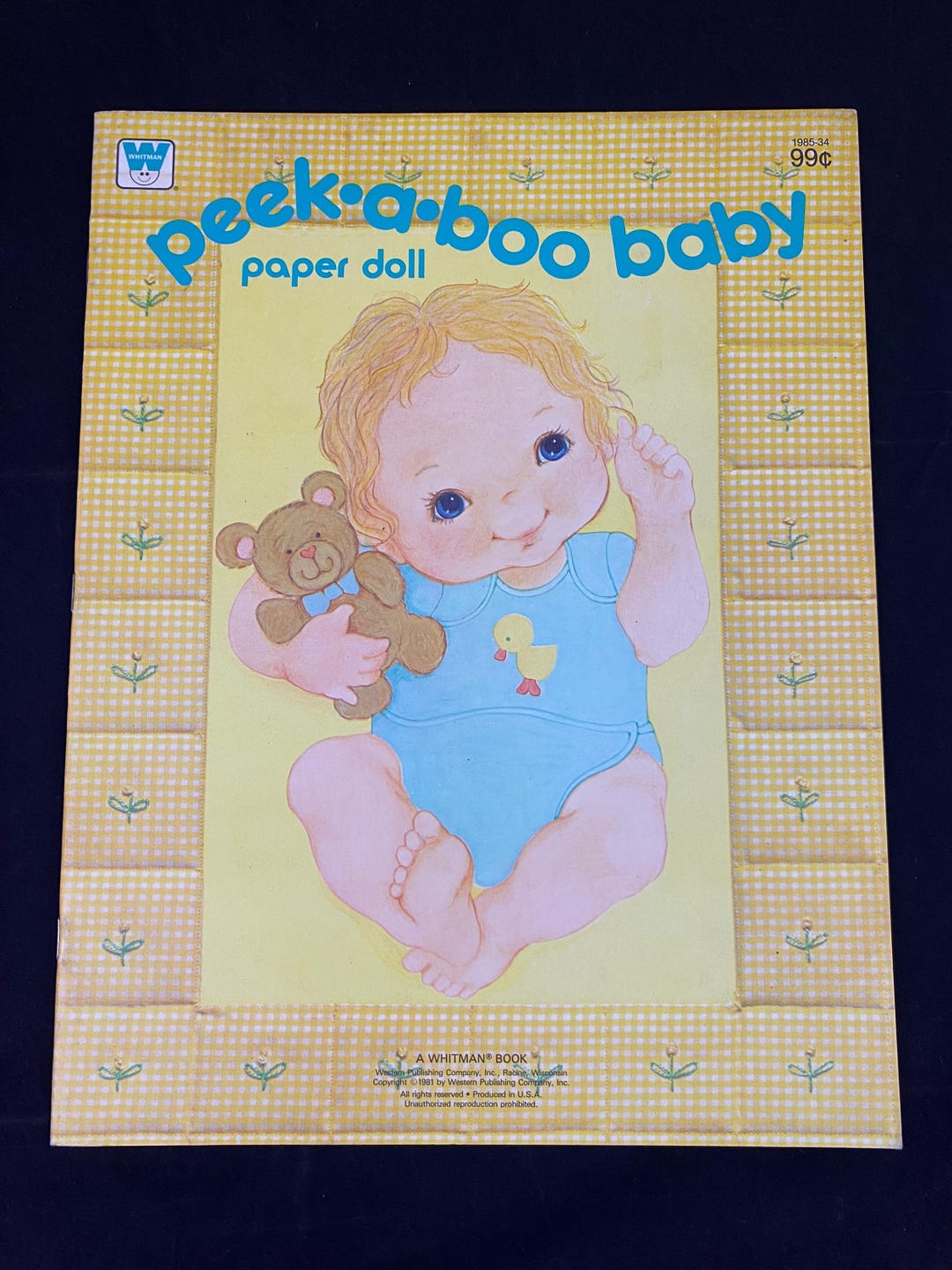 Vintage 1981 Whitman Peek a Boo Baby Uncut Paper Doll NOS 80s - Etsy