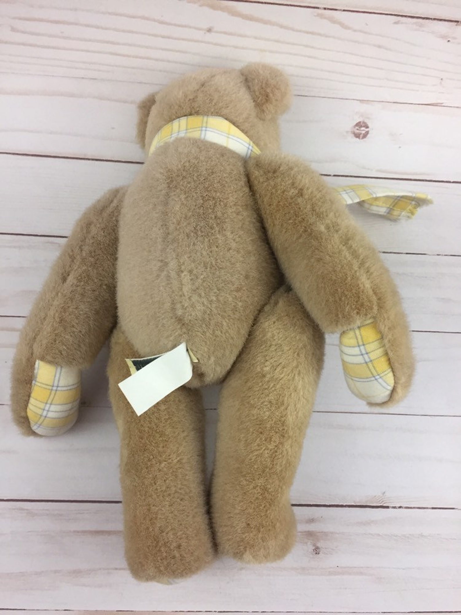 Vintage Laura Ashley Stuffed Teddy Bear Jointed Plush Gingham Mother ...