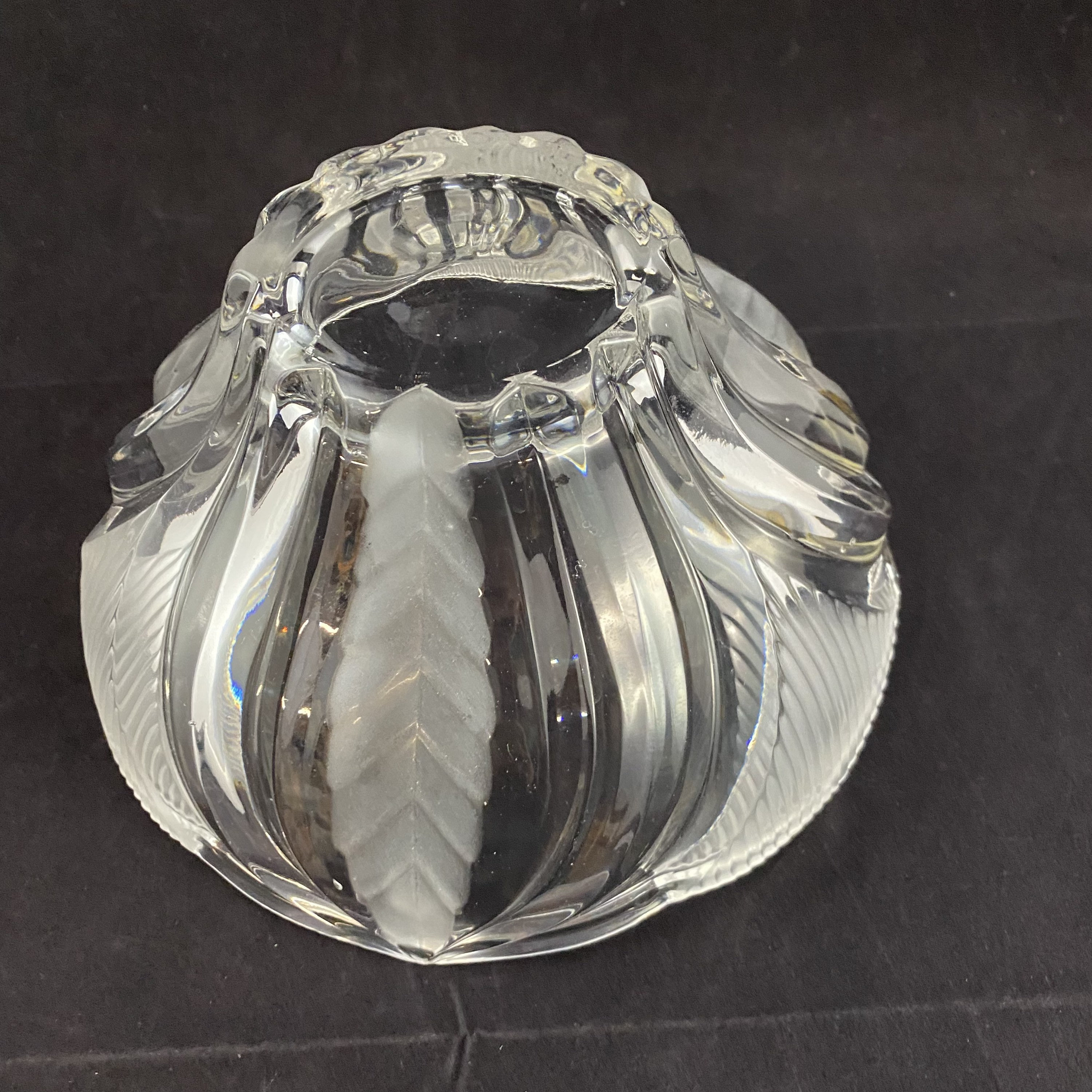 World’s Finest Imperlux 24% Lead Crystal Frosted Bowl Yugoslavia ...
