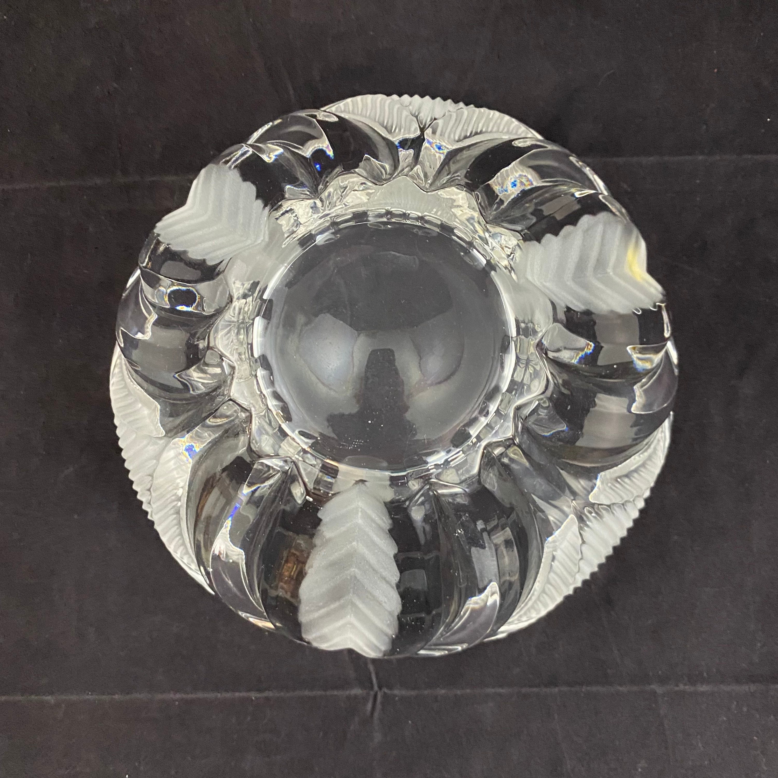 World’s Finest Imperlux 24% Lead Crystal Frosted Bowl Yugoslavia ...