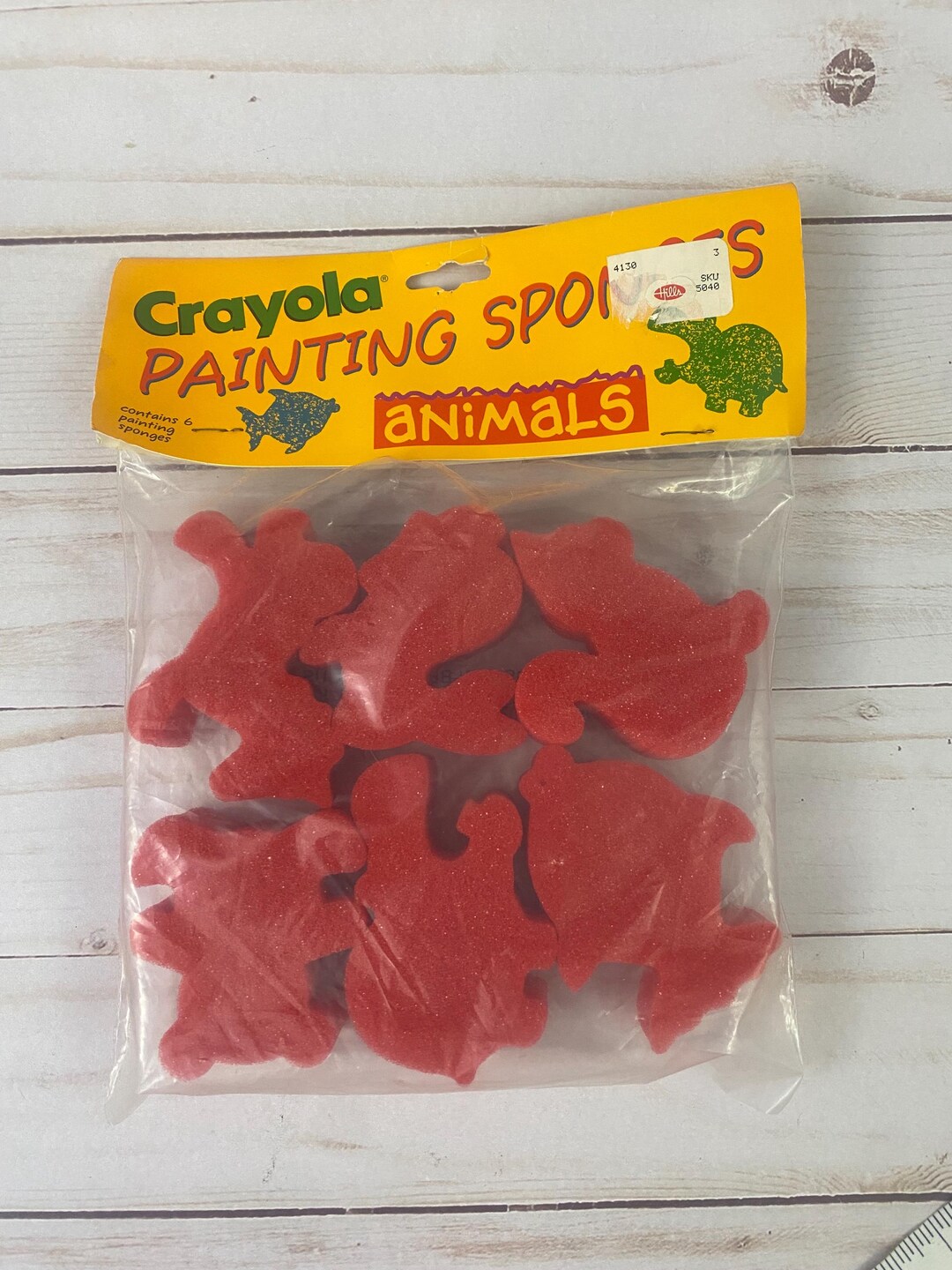 Vintage NOS 90s Crayola Painting Sponges Stampers Animals Arts and ...