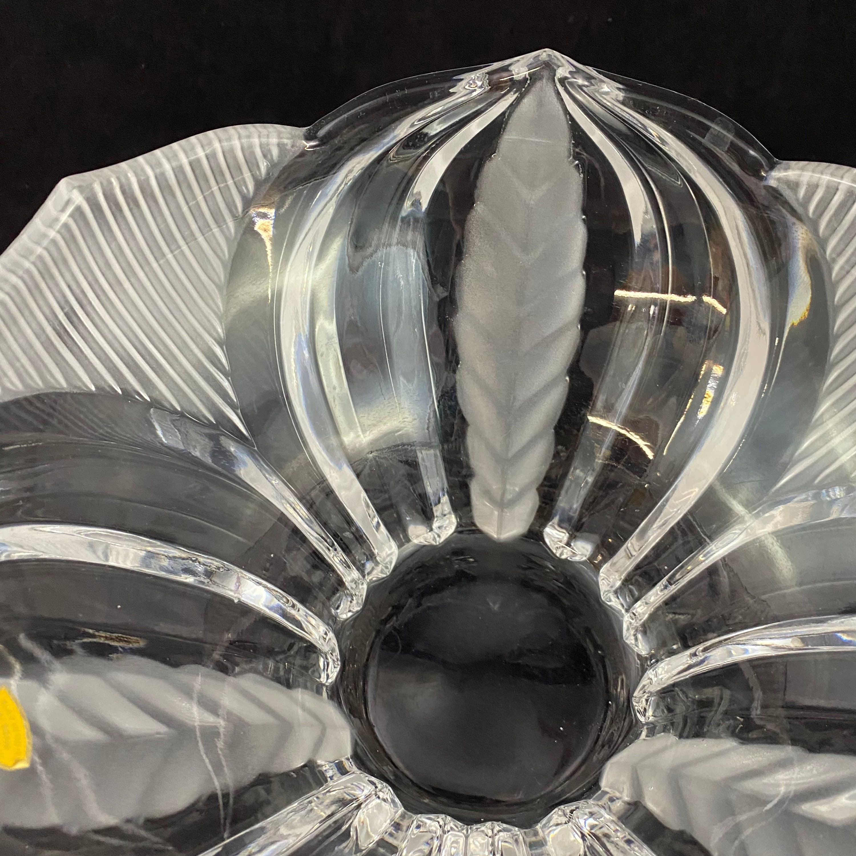 World’s Finest Imperlux 24% Lead Crystal Frosted Bowl Yugoslavia ...