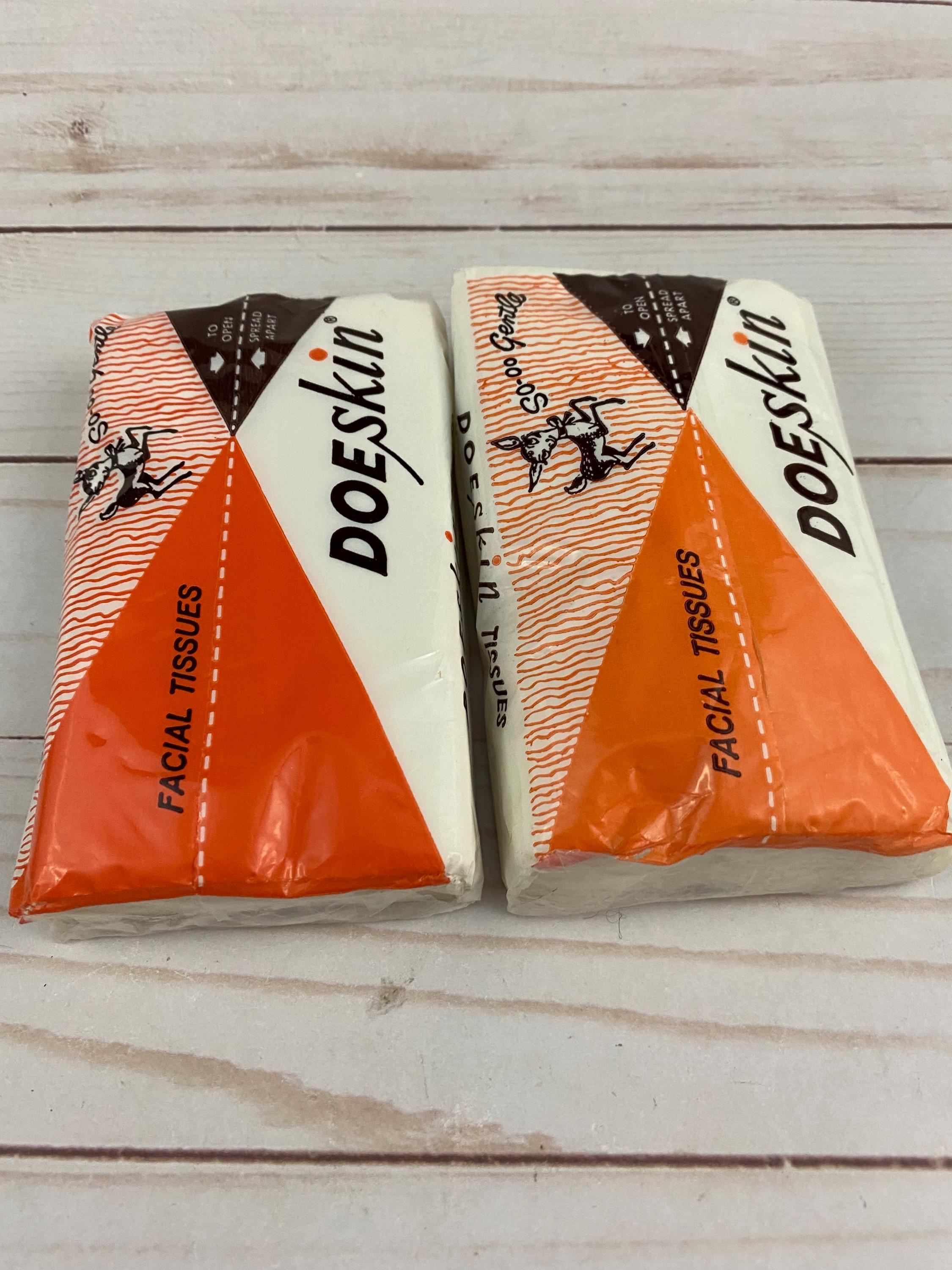 Vintage 1956 Doeskin Facial Tissues Small Soft Package Lot of 2 Movie ...