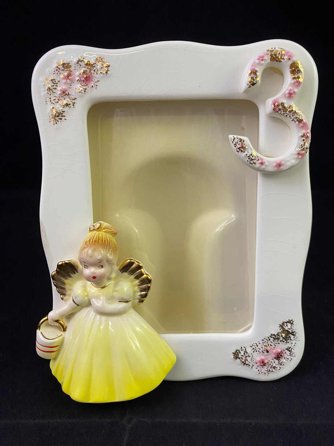 The Good Company Porcelain Photo Frame Birthday Angel Age 3 Vintage ...