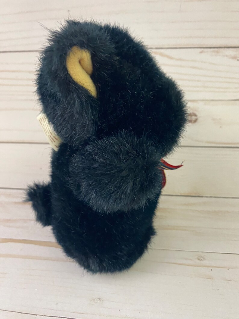 Vintage 1986 Great Scot Black Dog North American Bear Co Plush 7.5 ...