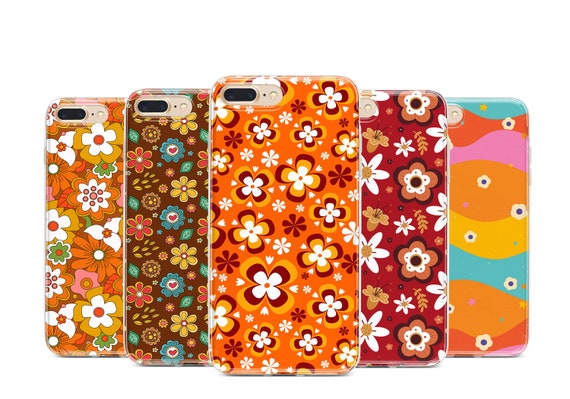 Groovy Retro Flowers iPhone Case Electronics Cases Electronics ...