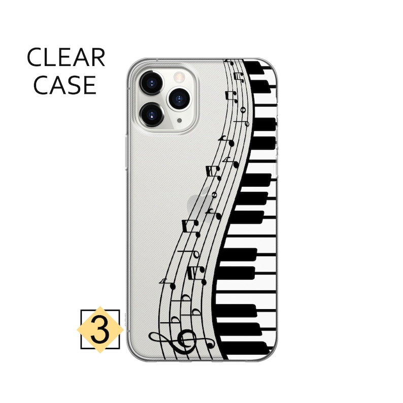Music Notes Clear Soft Phone Case Musical Cover for Iphone 12 - Etsy