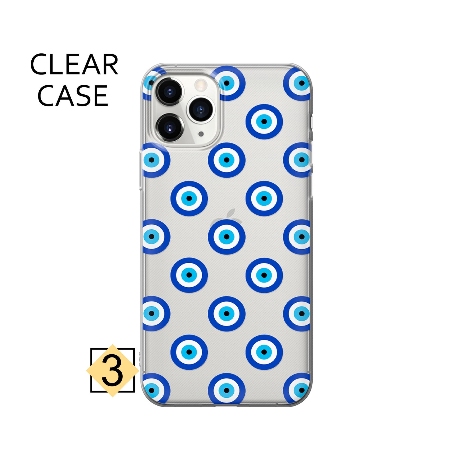 Evil Eye Amulet Talisman Transparent Clear Soft Rubber Phone | Etsy