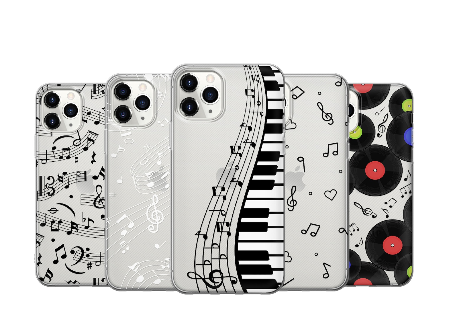 Music Notes Clear Soft Phone Case Musical Cover for Iphone 13 | Etsy