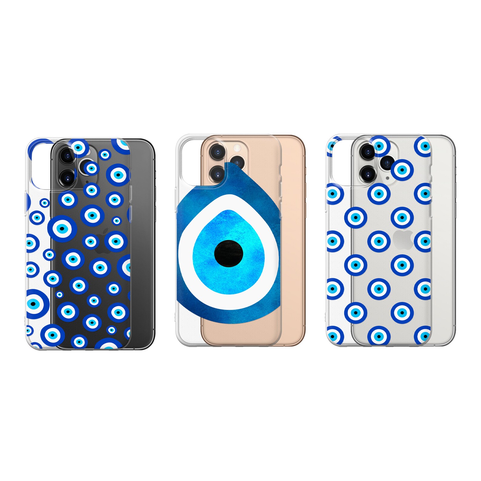 Evil Eye Amulet Talisman Transparent Clear Soft Rubber Phone | Etsy
