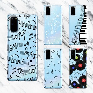Music Notes Clear Soft Phone Case Musical Cover for iPhone 12 11 XR Xs ...