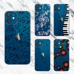 Music Notes Clear Soft Phone Case Musical Cover for iPhone 12 11 XR Xs ...
