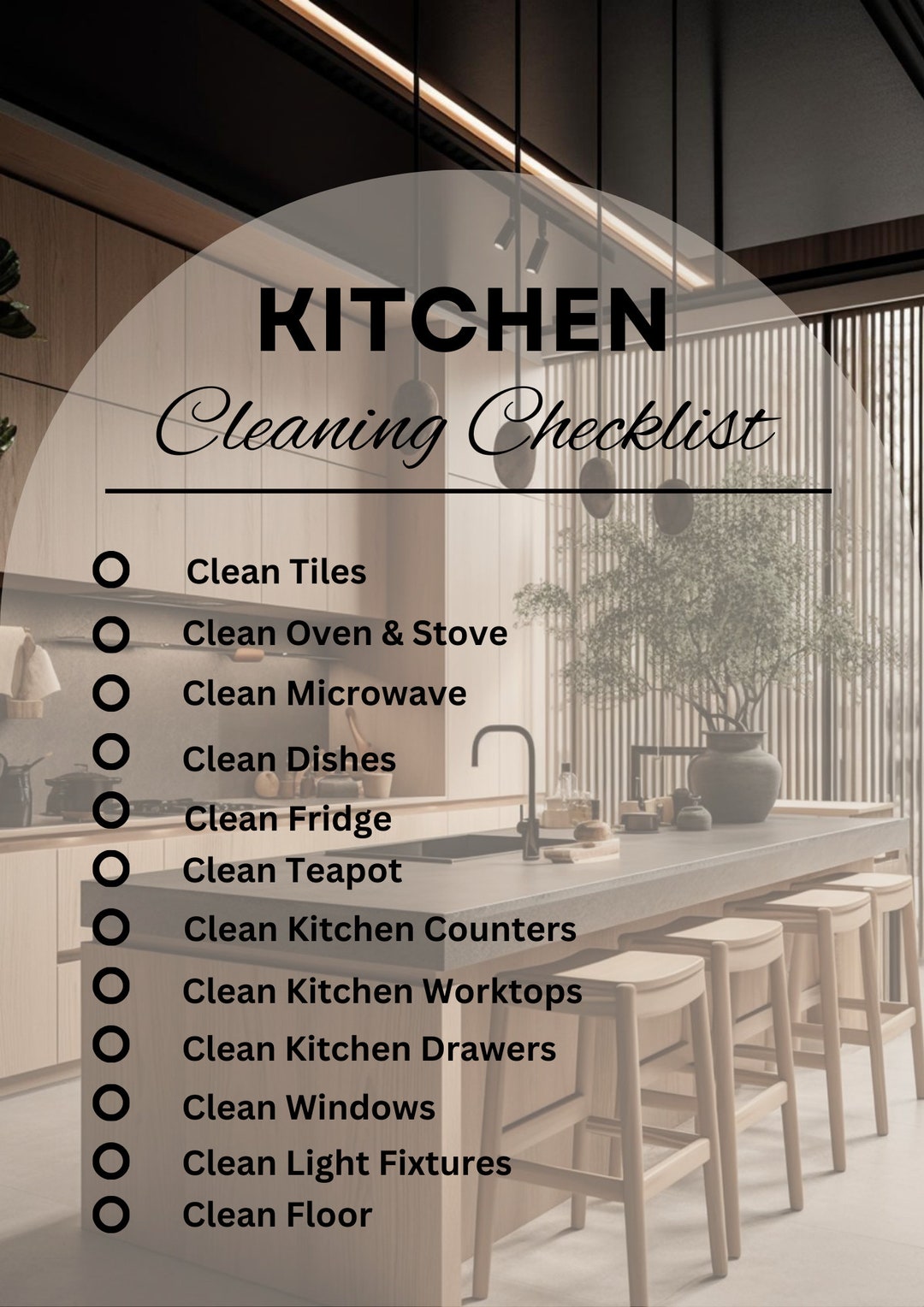Ultimate Kitchen Cleaning Checklist - Printable PDF for a Spotless Home ...