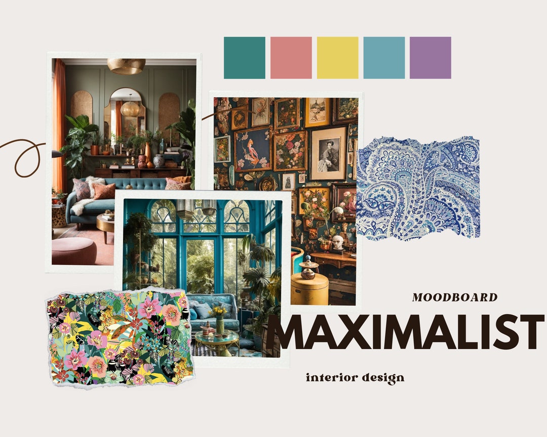 Opulent Expressions: Maximalist Mood Board for Luxurious Living ...