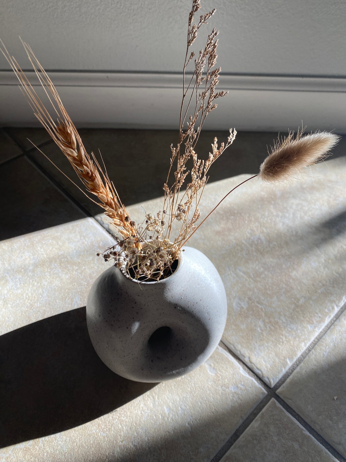 Handmade Cream Donut Vase: Modern Ceramic Bud Vase - Etsy