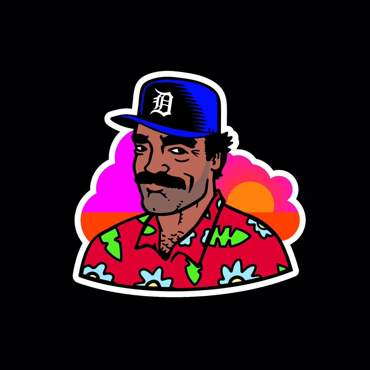 Magnum PI Vinyl Sticker Retro TV - Etsy UK
