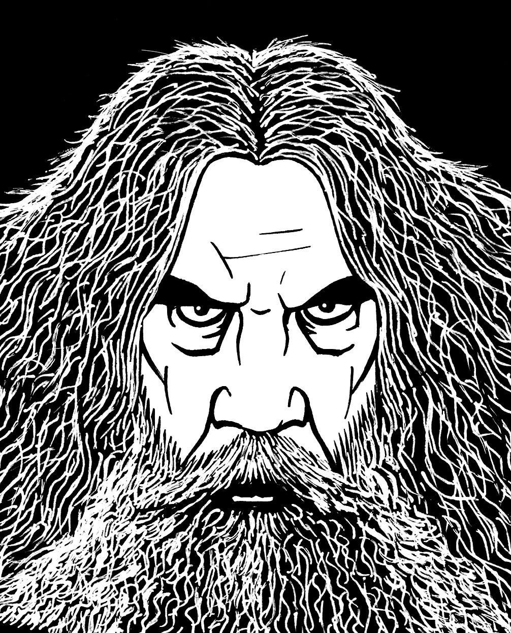 Alan Moore A3 Black and White Print - Etsy