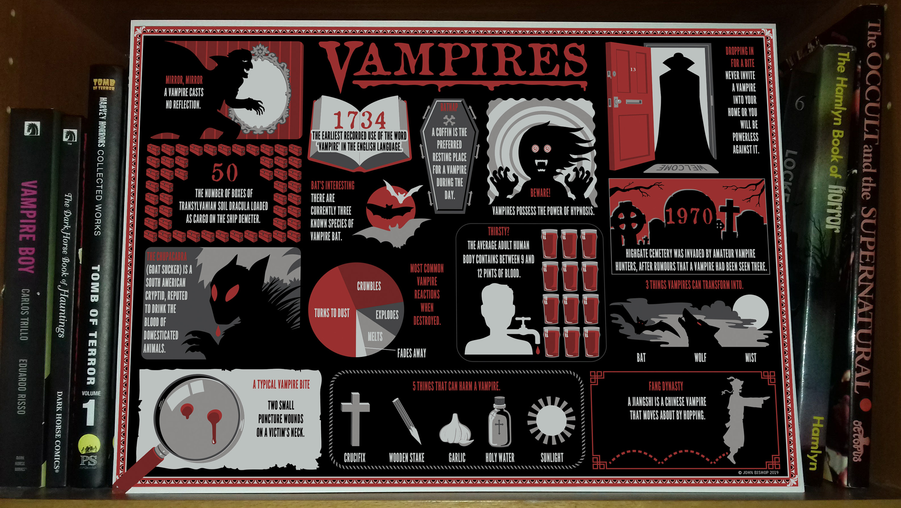 Vampire Infographic A3 Print a Handy Guide to the - Etsy