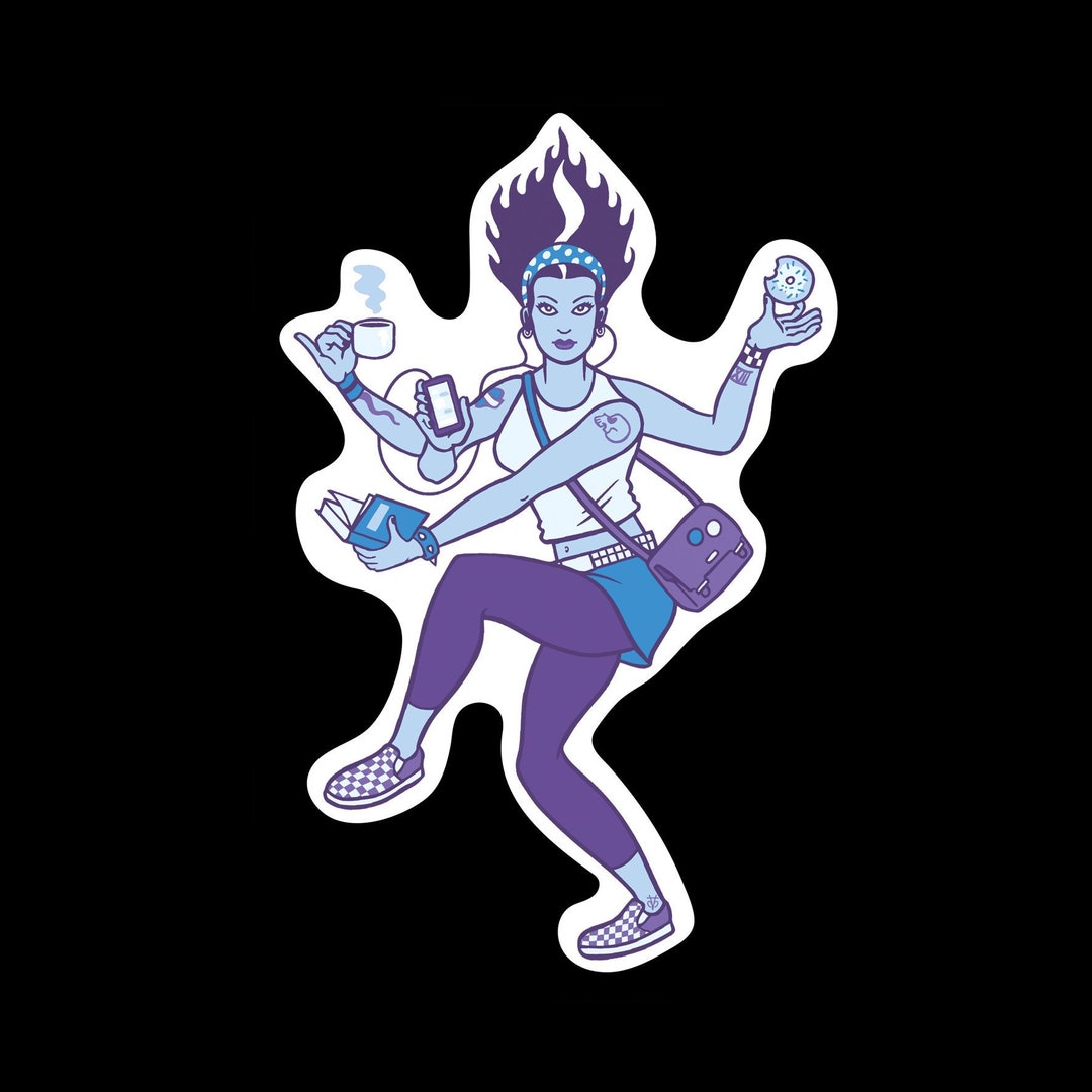Dancing Woman Vinyl Sticker Large (17cm Tall) - Etsy