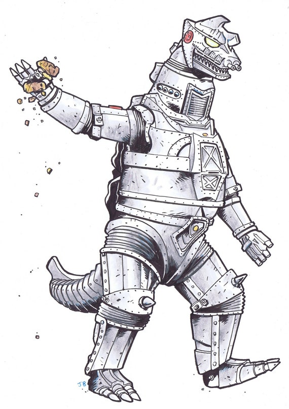 Mechagodzilla 3 Drawing