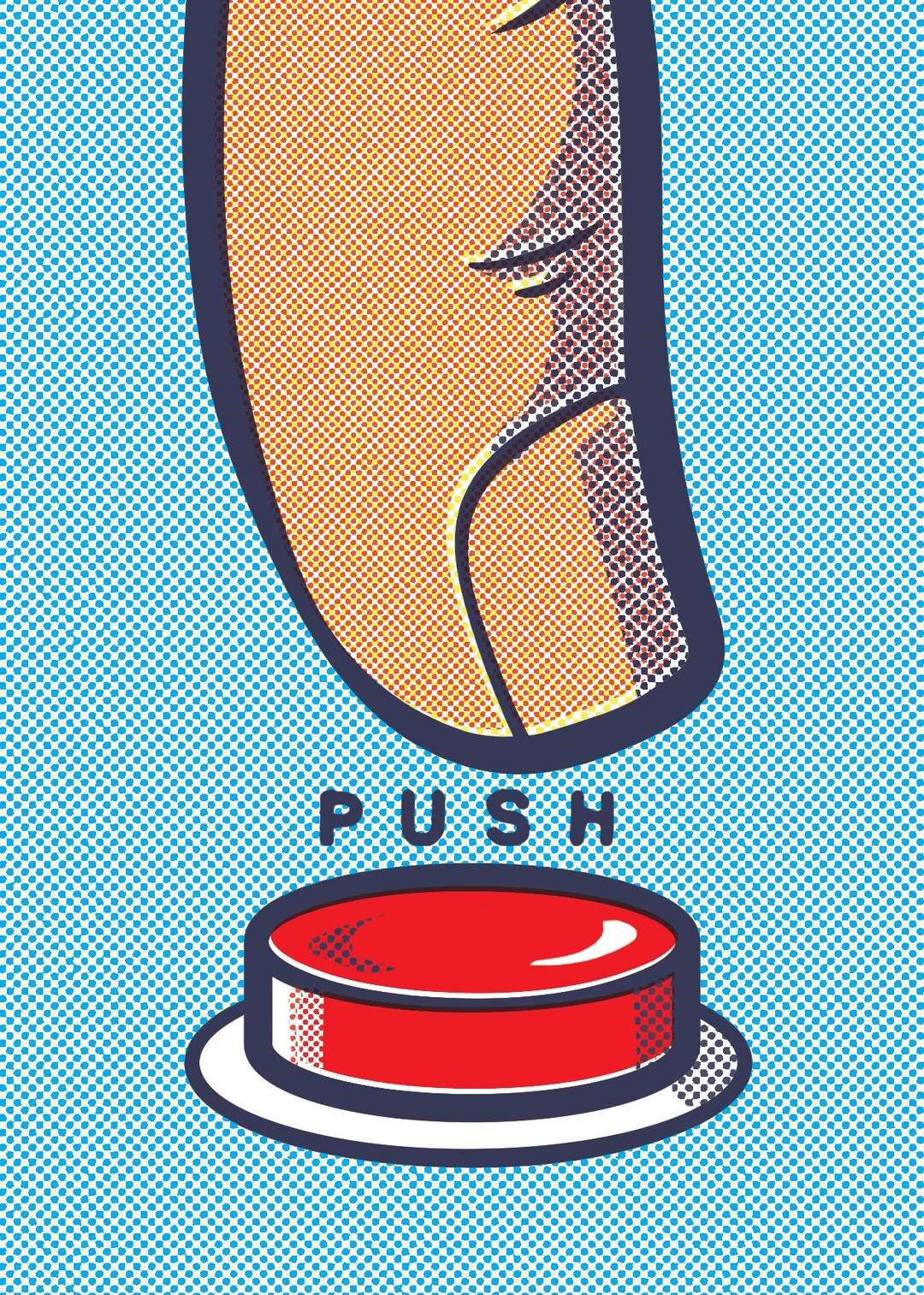 PUSH Fingers Pushing Buttons Comic Panels 48 Page Zine Book - Etsy
