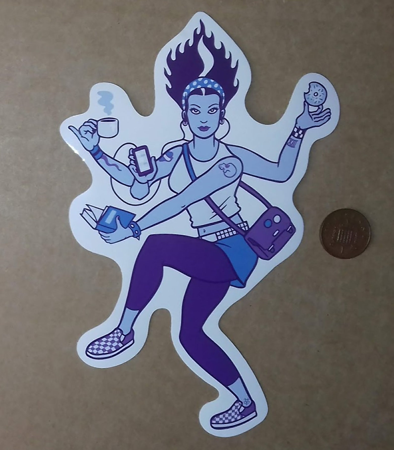 Dancing Woman Vinyl Sticker Large 17cm Tall - Etsy