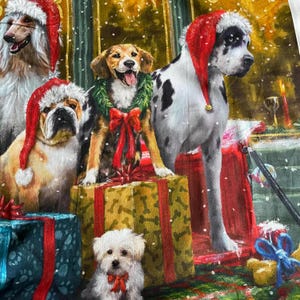 Dogs on Truck Fabric 36christmas Panel by Riley Blake Designs - Etsy