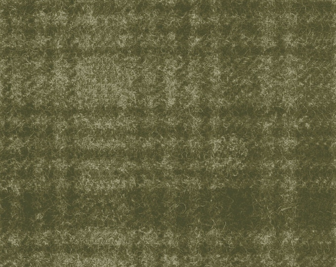 Olive Green Plaid 27” End Bolt Flannel Fabric: Maywood Studios Woolies ...