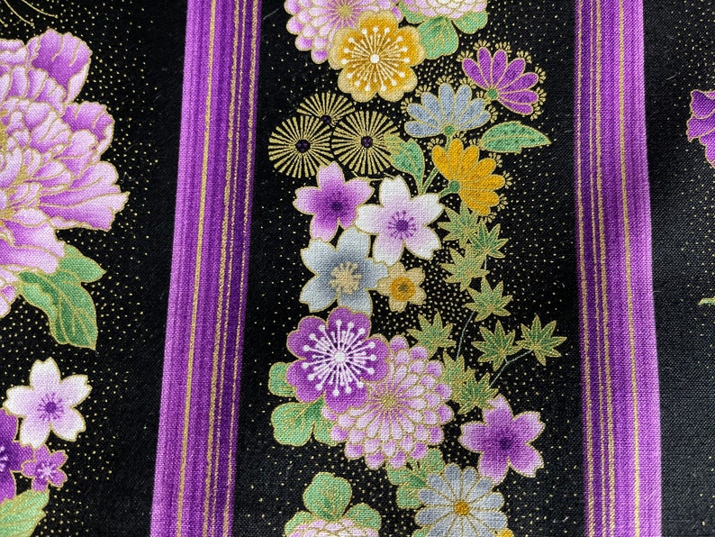 Timeless Treasures CHONG-A HWANG Majestic Boarder Floral Fabric ...