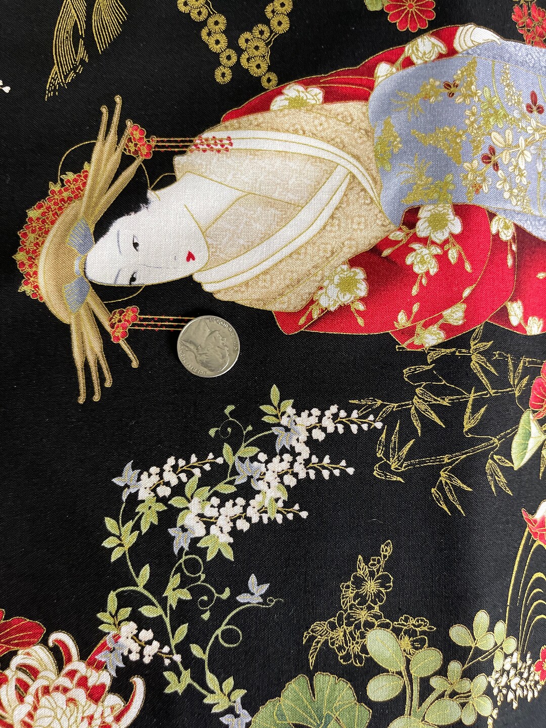Kyoto Garden Geisha Fabric Bty / Asian Fabric / Timeless Treasures ...