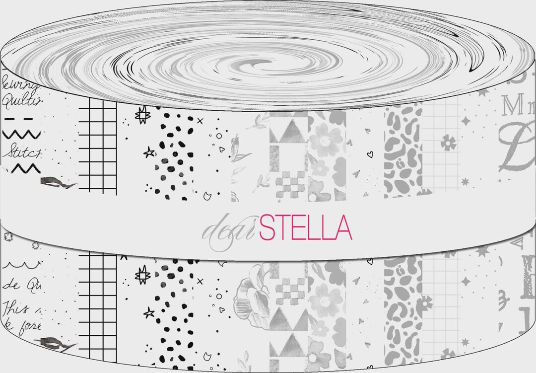 Stella Quiet Riot White Printed Fabric Strips Jelly Roll - Etsy
