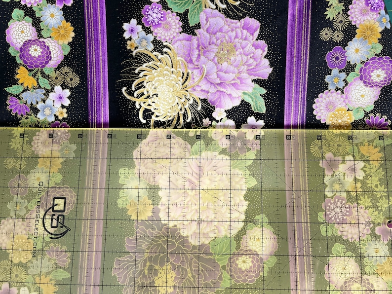 Timeless Treasures CHONG-A HWANG Majestic Boarder Floral Fabric ...