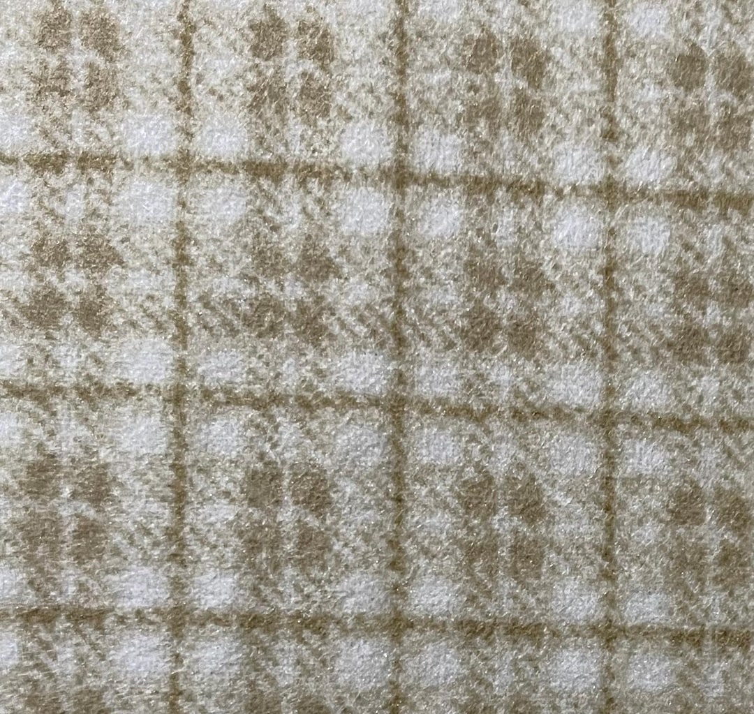 Light Tan Plaid Woolies Flannel Maywood Studios - Etsy