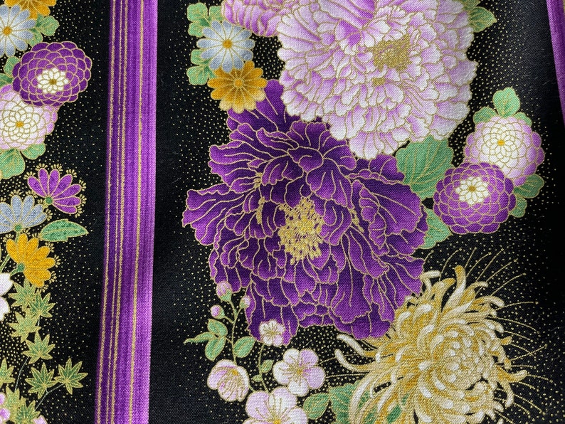 Timeless Treasures CHONG-A HWANG Majestic Boarder Floral Fabric ...