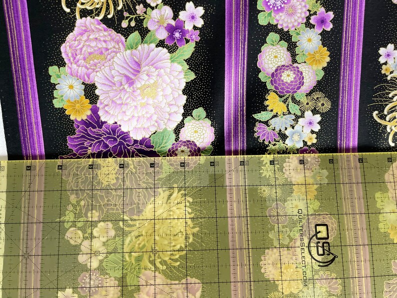 Timeless Treasures CHONG-A HWANG Majestic Boarder Floral Fabric ...