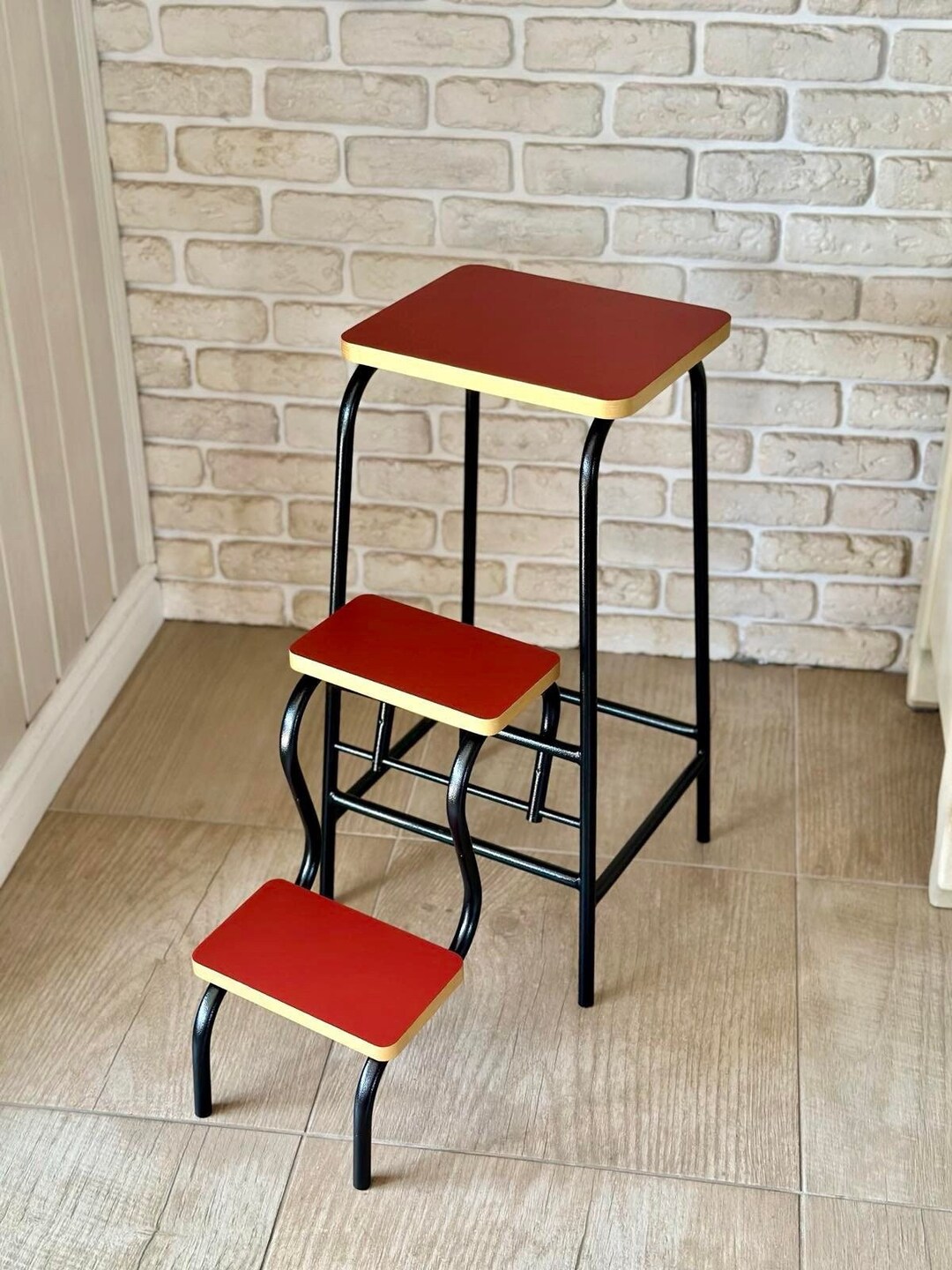 Folding Step Stool Adult. Library Ladder. Bar Stools. Pantry - Etsy