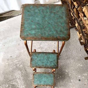 Stepping Ladder With Bronze Legs. Folding Step Stool. Bar - Etsy