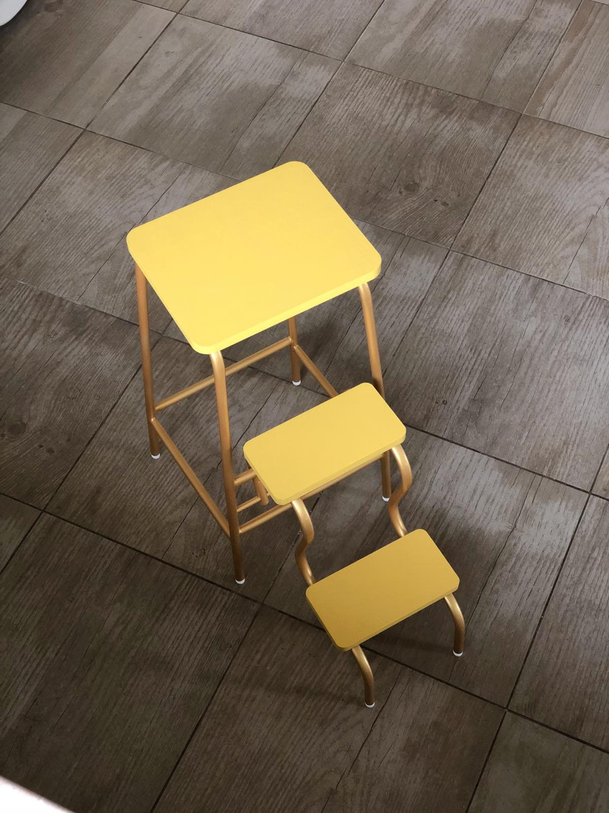 YELLOW Step Ladder Folding Step Stool Adult Stepladder With | Etsy UK