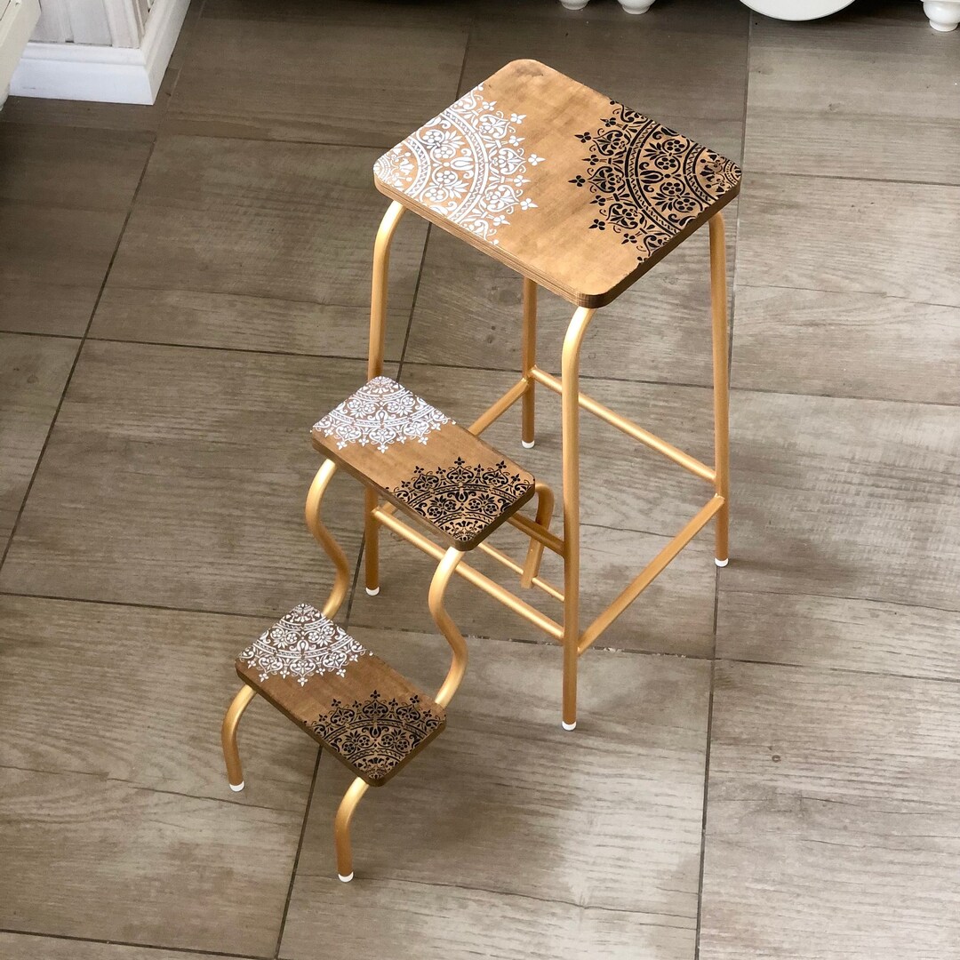 Stepladder, Folding Step Ladder, Step Stool Adult, Library Step Chair ...