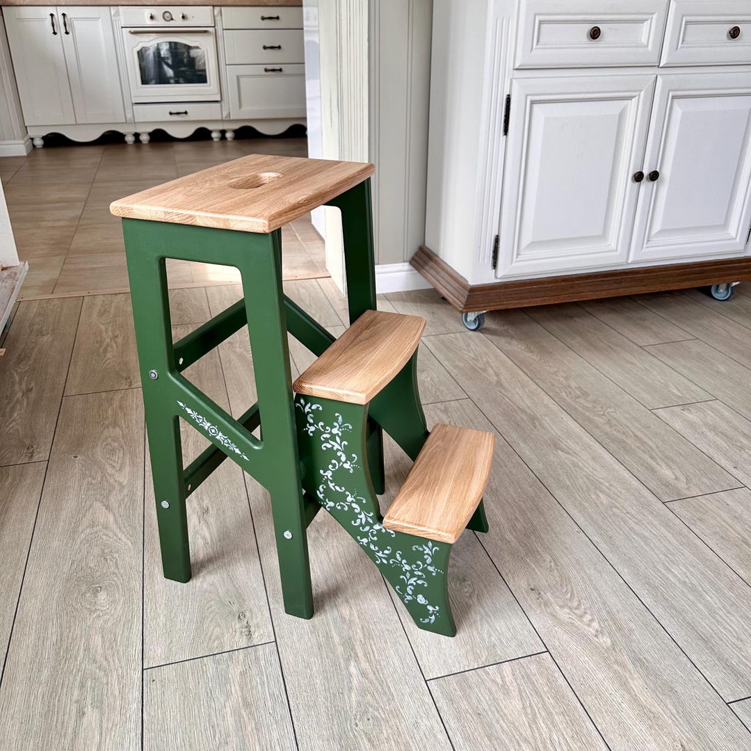 Wooden Step Stool, Folding Step Ladder, Stepladder, Step Stool Adult ...