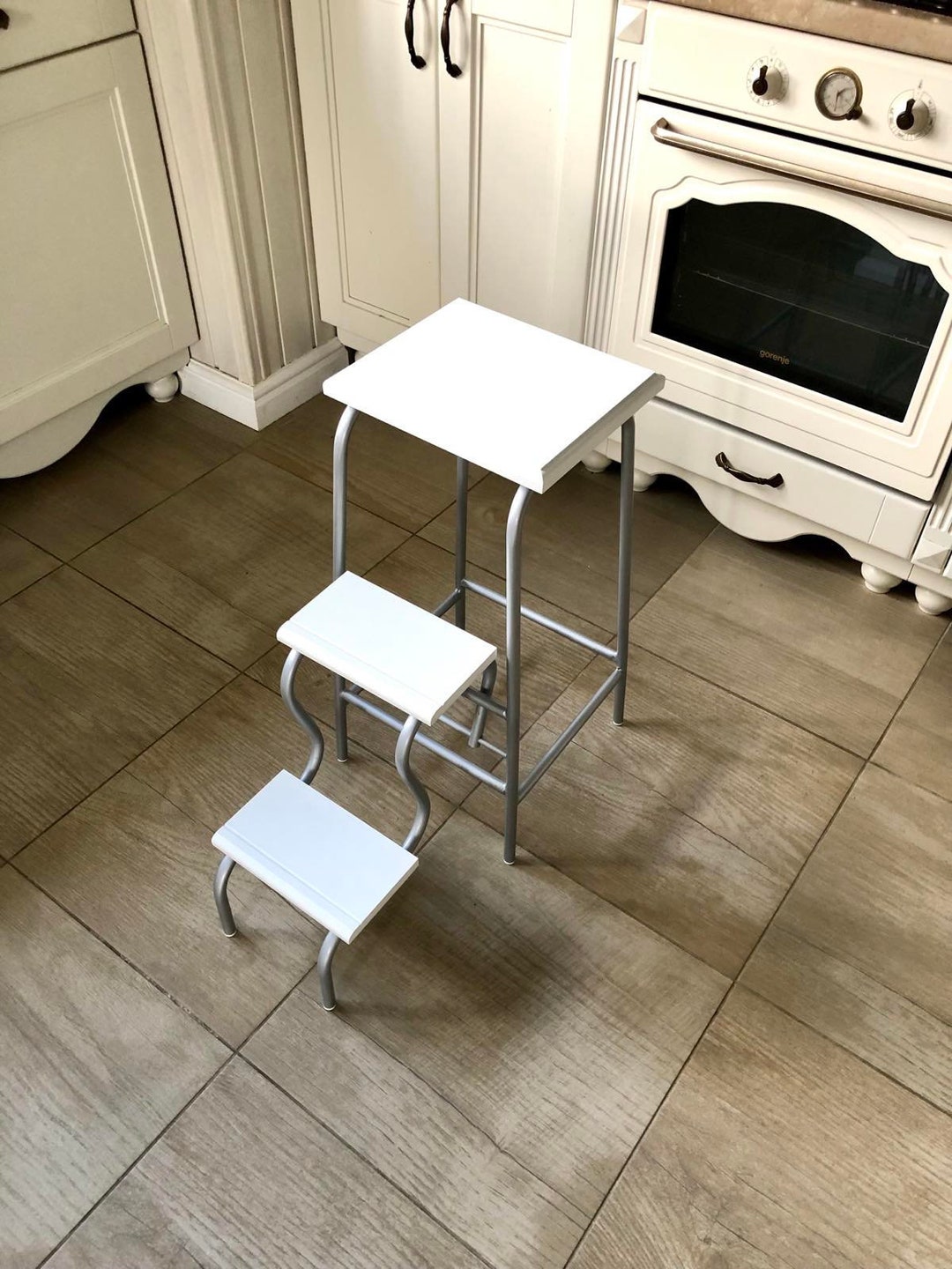 Kitchen Step Stool. Stepping Ladder. Folding Bar Stool. Library Steps ...