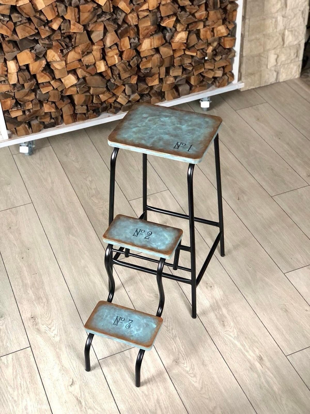 Step Stool. Wooden Step Ladder. Library Steps. Bar Stool. Plant Stand ...