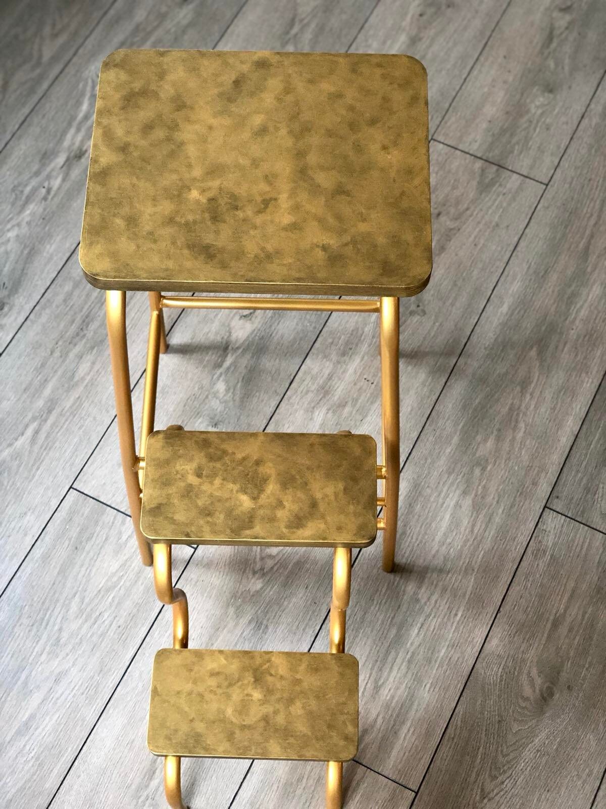Golden Step Ladder Adult Narrow Folding Step Stool Chair Bar - Etsy UK