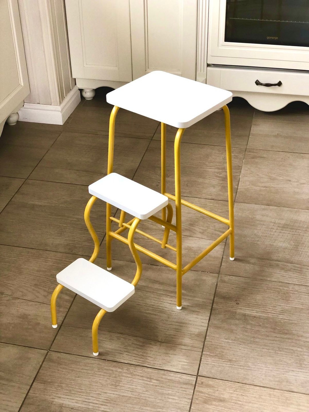 Kitchen Step Stool. Stepping Ladder. Folding Bar Stool. Library Steps ...