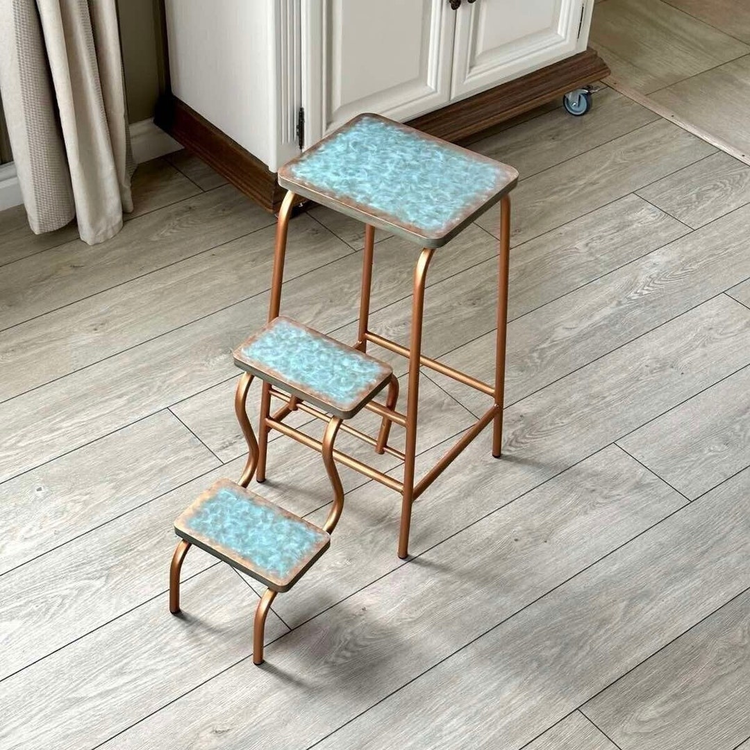 Step Ladder, Step Stool Adult, Folding Library Chair Ladder, Kitchen ...