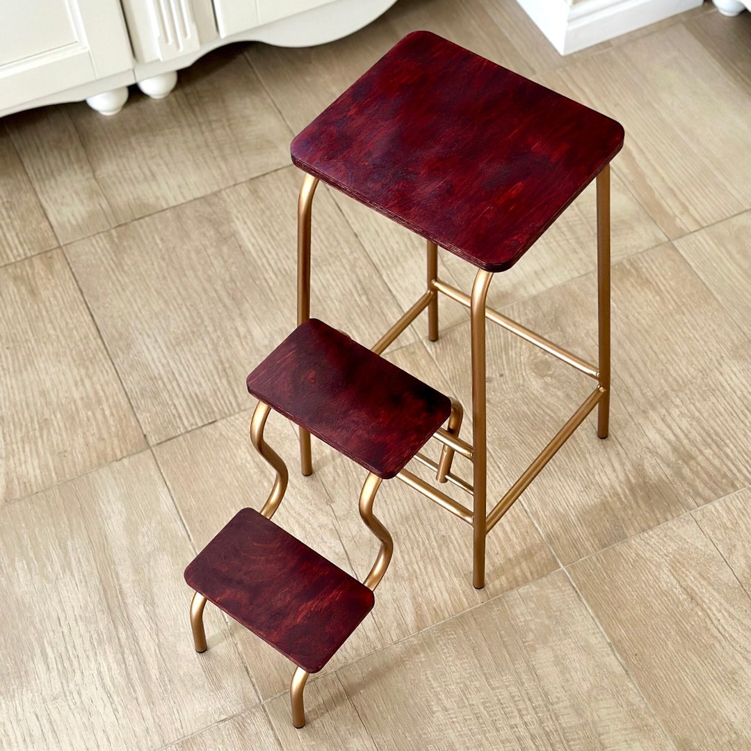 Folding Step Stool Adult, Tiered Plant Stand, Library Steps, Bar Stools ...