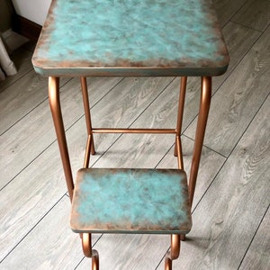 Stepping Ladder With Bronze Legs. Folding Step Stool. Bar - Etsy